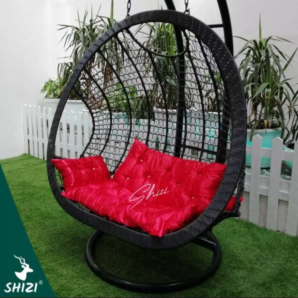 Double Seater Hanging Swing Chair – Modern Jhoola – Black Color – Shizi ...